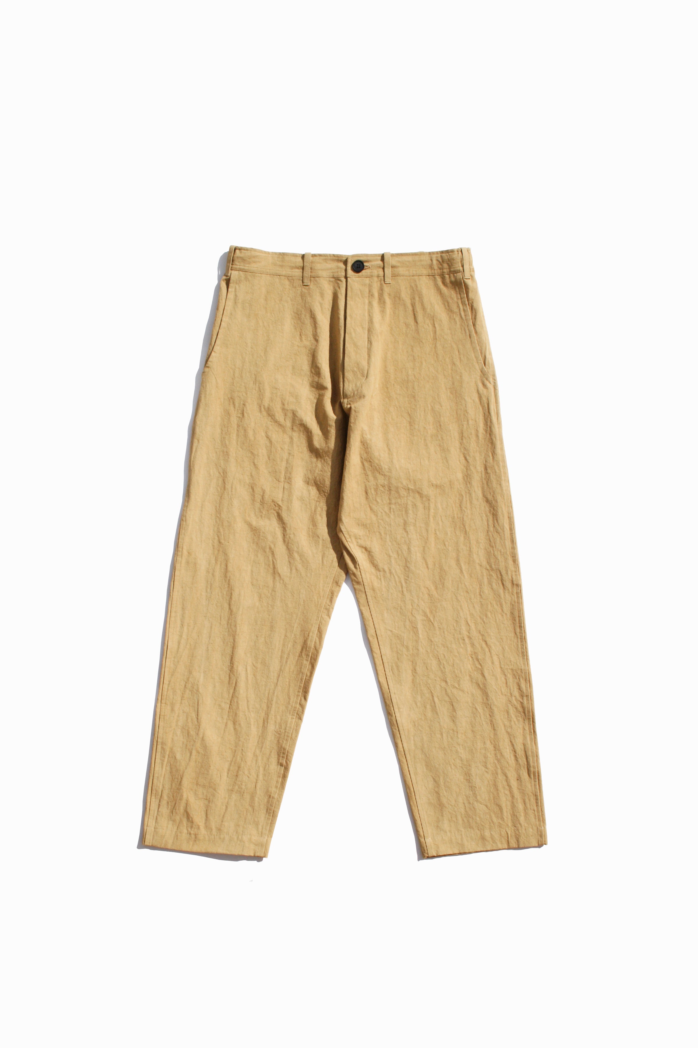 O PROJECT CHINO TROUSERS - MUSTARD – TOYASIDO